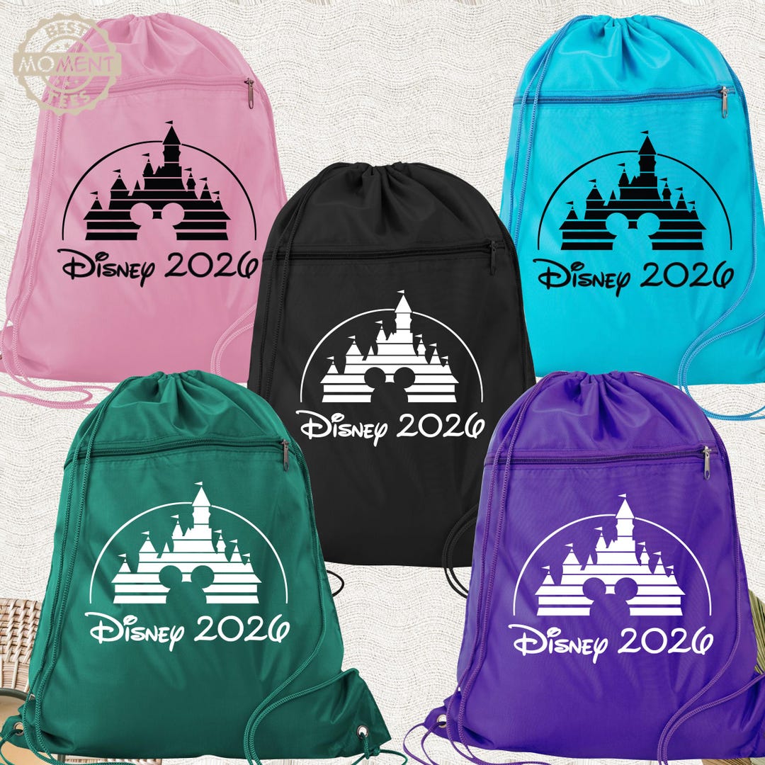 Personalized Disney 2026 Bag Disneyland Trip Cinchpack Bag Custom