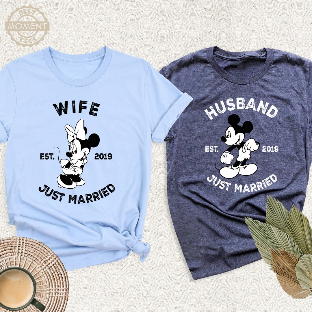Disney Wife Husband Est Just Married Custom Shirt, Personalized ...