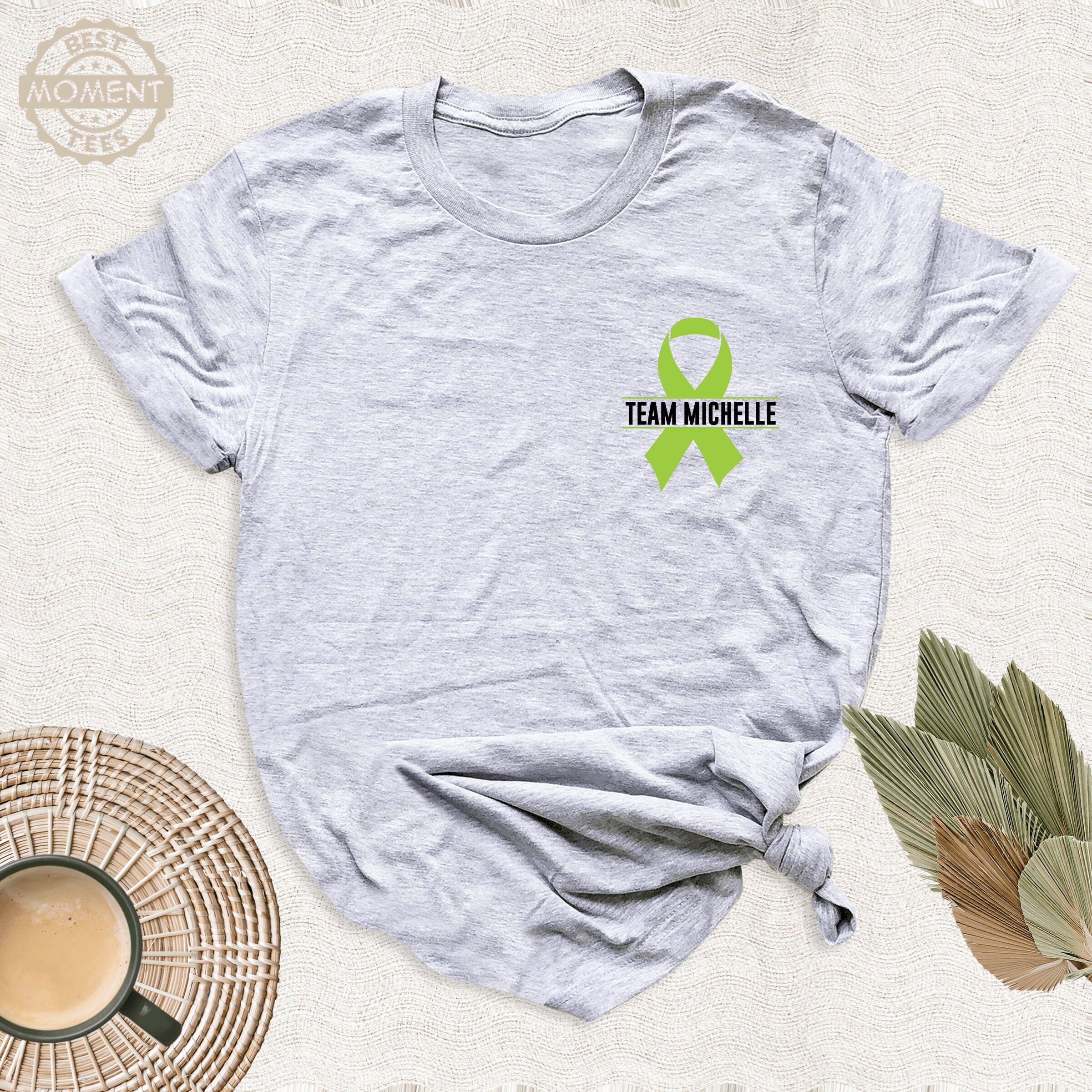 Lymphoma Cancer Awareness Team Pocket Print Custom Shirt, Green Ribbon ...