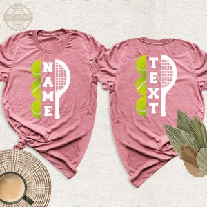 Personalized Two-sided Number and Name Tennis Shirt, Tennis Club Custom ...