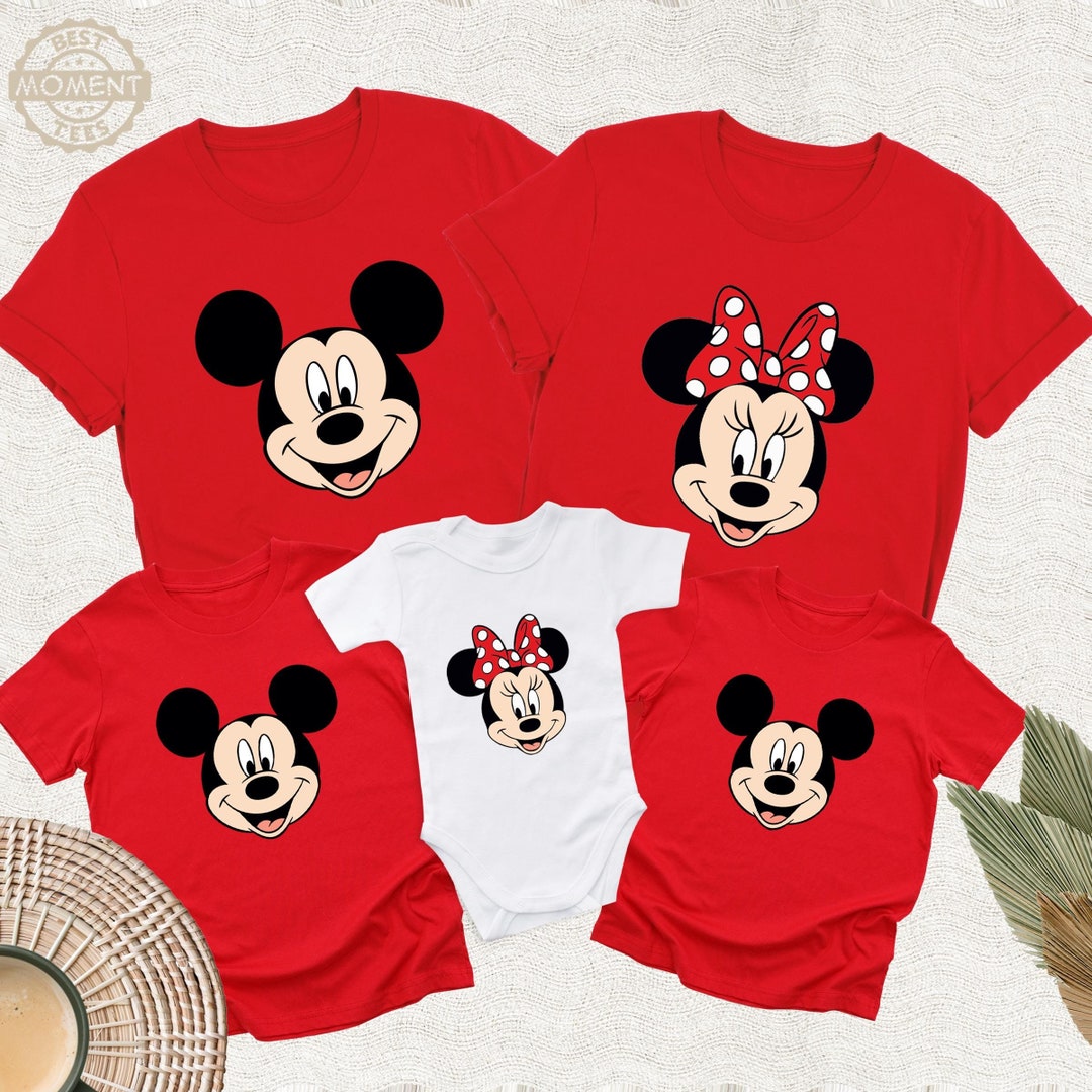 Tee shirt famille Mickey Minnie Head, voyage Disney maman papa bébé ...