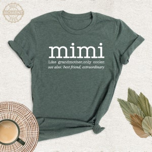 Mimi Definition Shirt, Mother's Day Gift for Mimi Tshirt, Grandma Gift ...