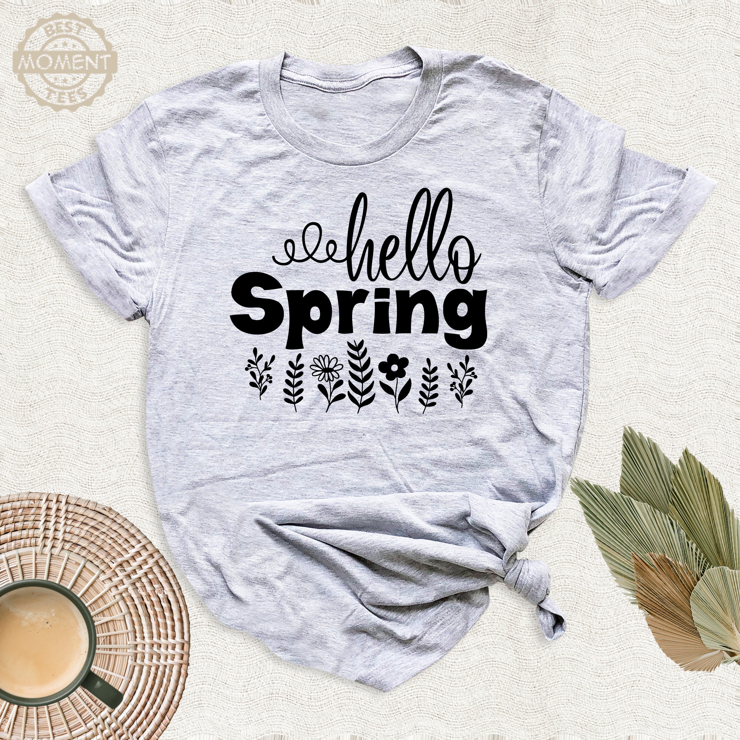 Hello Spring Season Shirt, Spring Flower Tshirt, Freedom Outfit, Easter ...