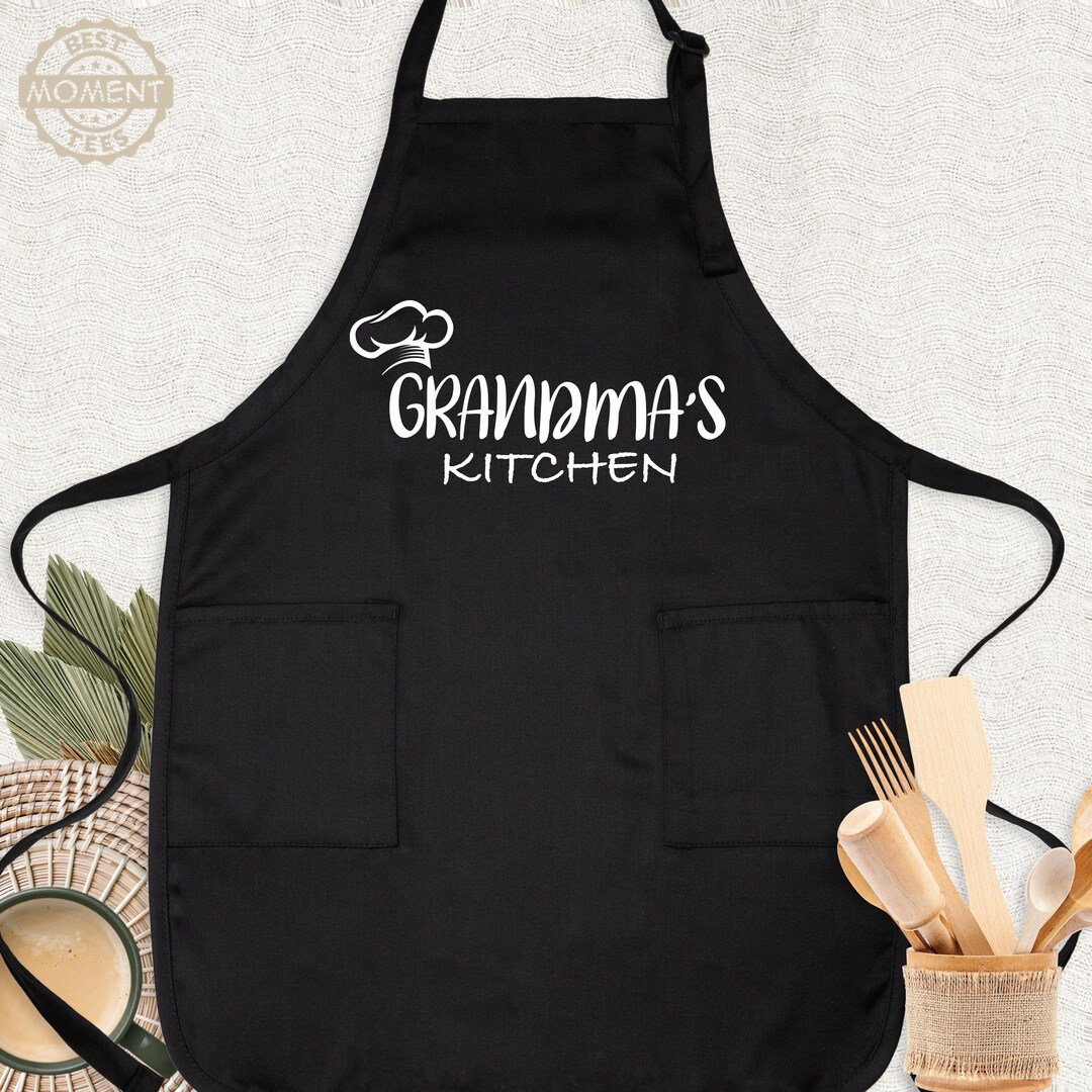 Apron for Grandma's Kitchen Custom Mama Apron Cooking Apron With Pocket ...