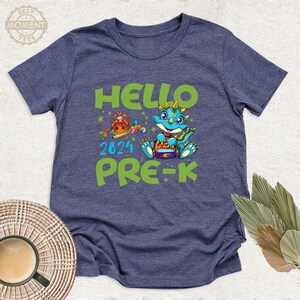 Hello Pre-k 2024 Dinosaur Shirt, First Day of School Tshirt, Pre-k ...