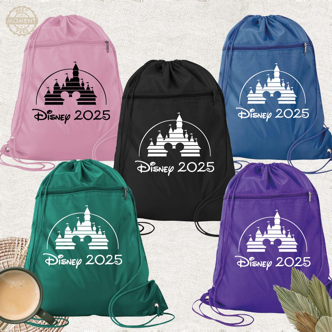 Personalized Disney 2025 Bag Disneyland Trip Cinchpack Bag, Custom ...