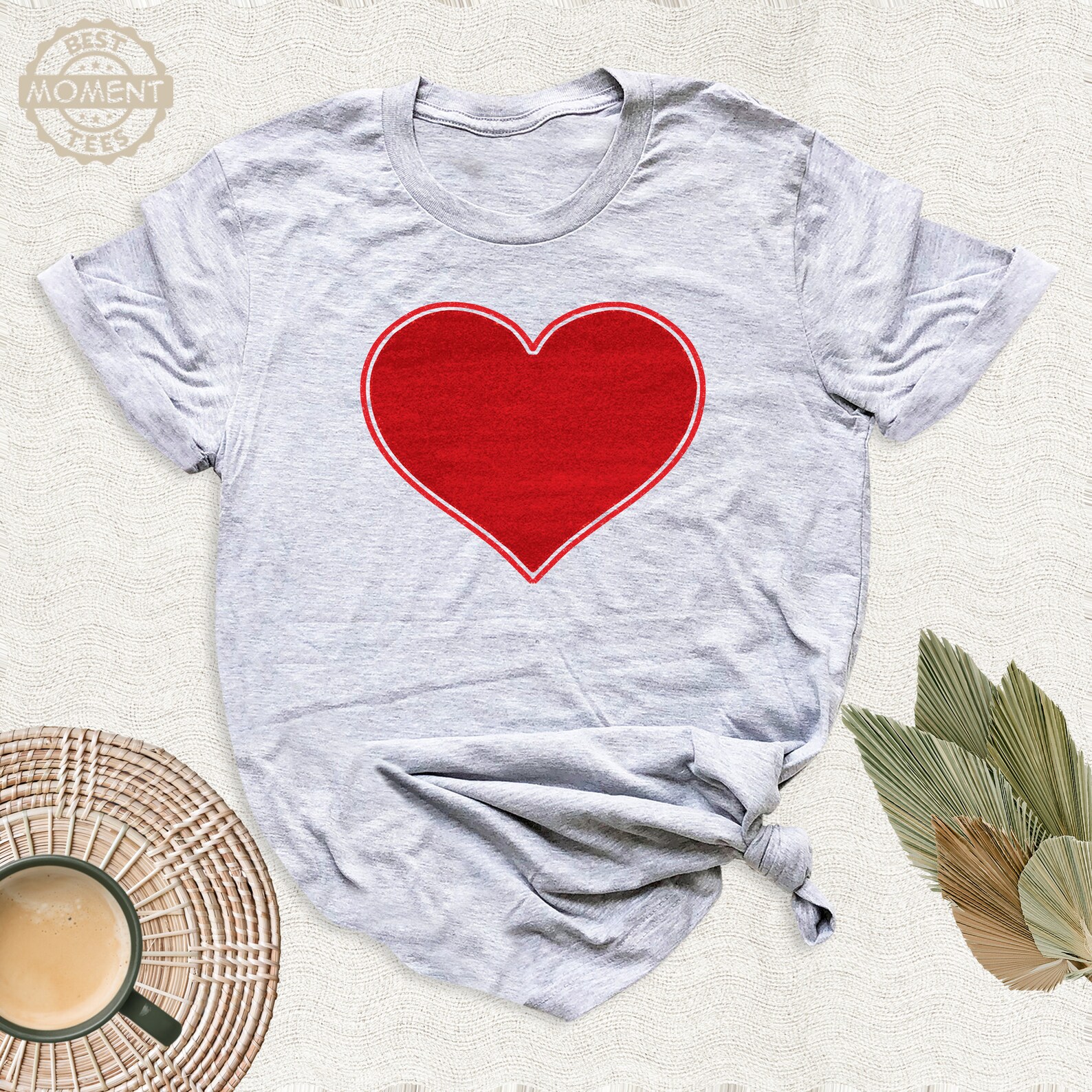 Valentines Day Red Heart Shirt, Couple Love Tshirt, Red Heart Woman ...