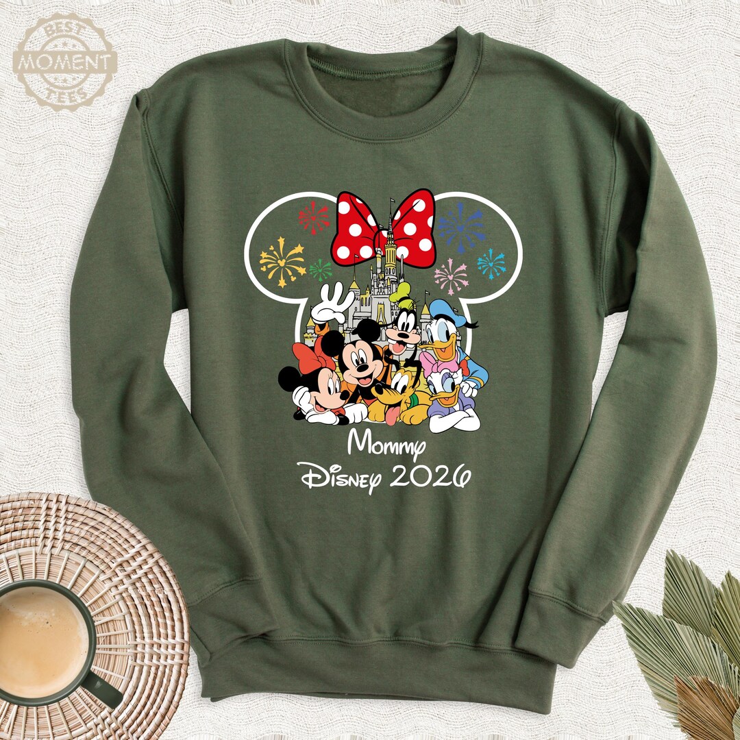 Disney Characters 2026 Family Long Sleeve, Custom Mickey Friends Trip ...