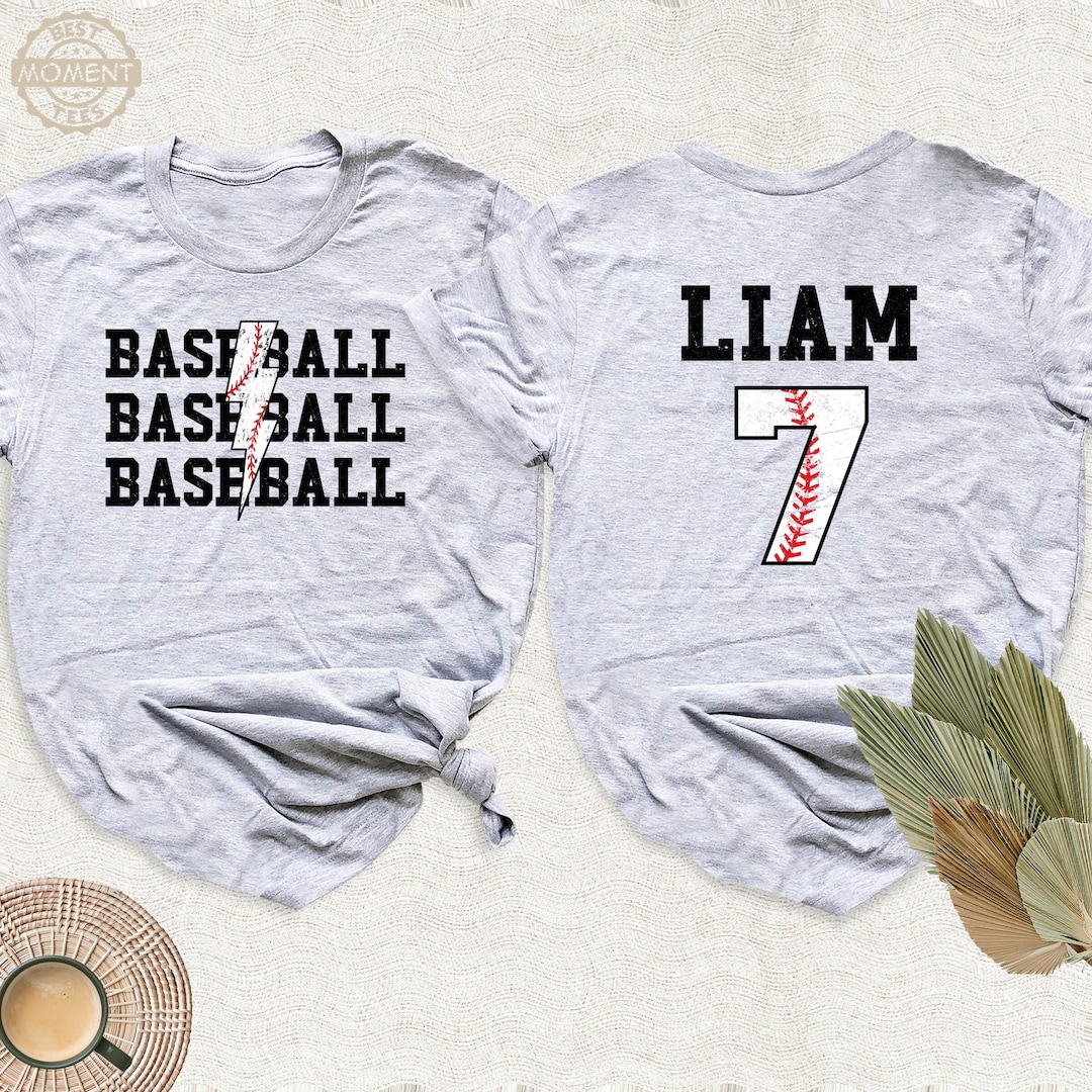 Personalized Two-sided Baseball Shirt, Custom Number and Name Baseball ...