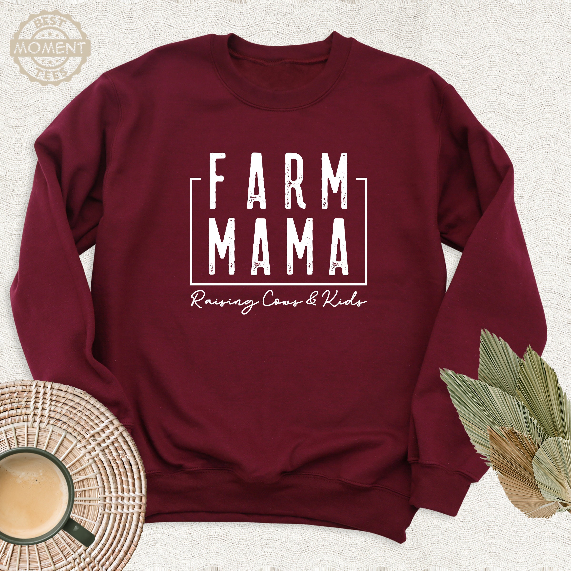 Farm Mama Sweatshirt, Raising Cows and Kids Sweater, Mothers Day Gift ...