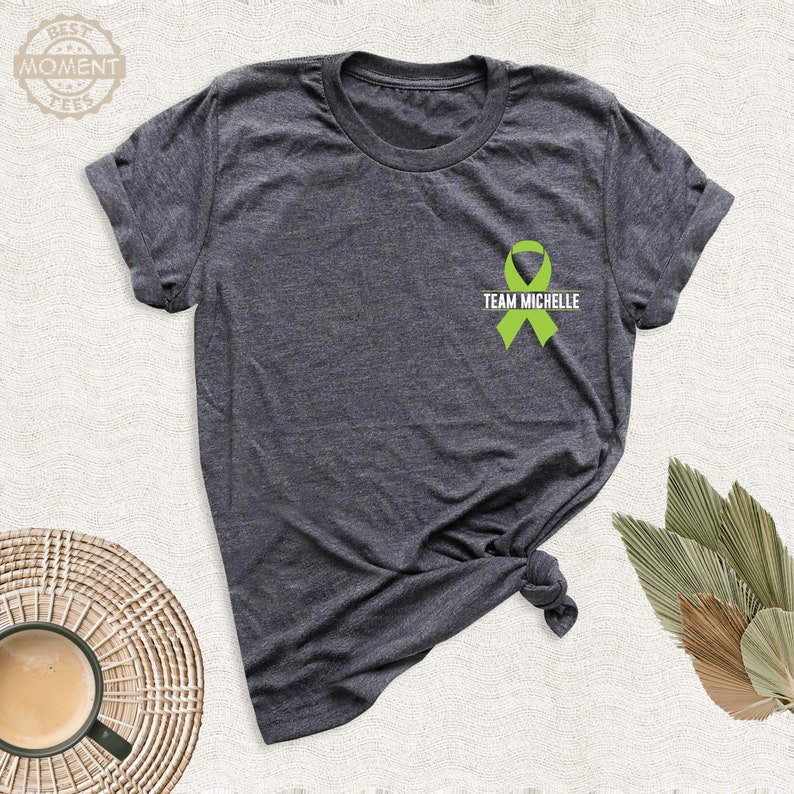 Lymphoma Cancer Shirt Lime Green Ribbon Shirt Lymphoma Cancer Awareness ...