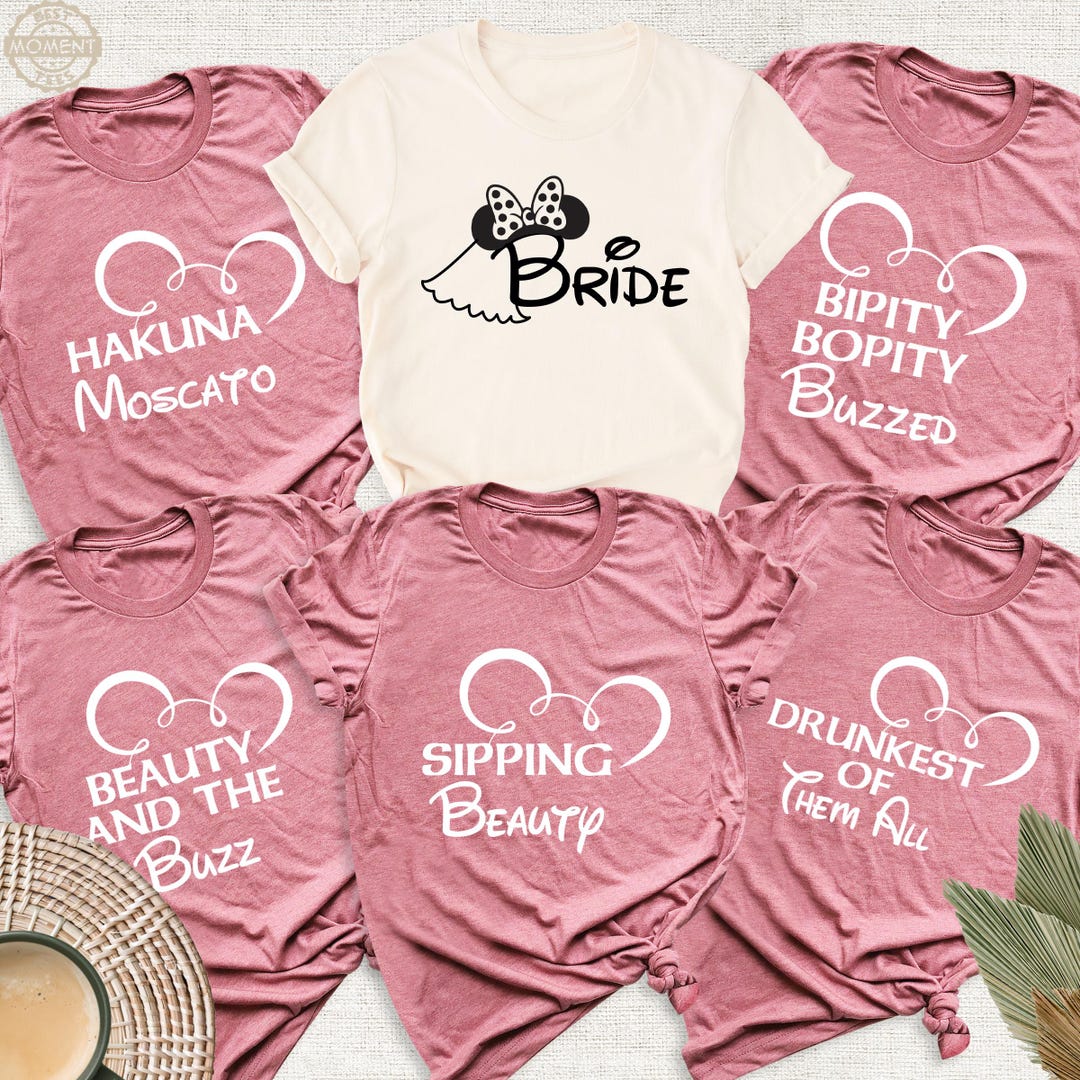 Disney Bachelorette Party Group Shirt, Disney Bride Matching Tshirt ...
