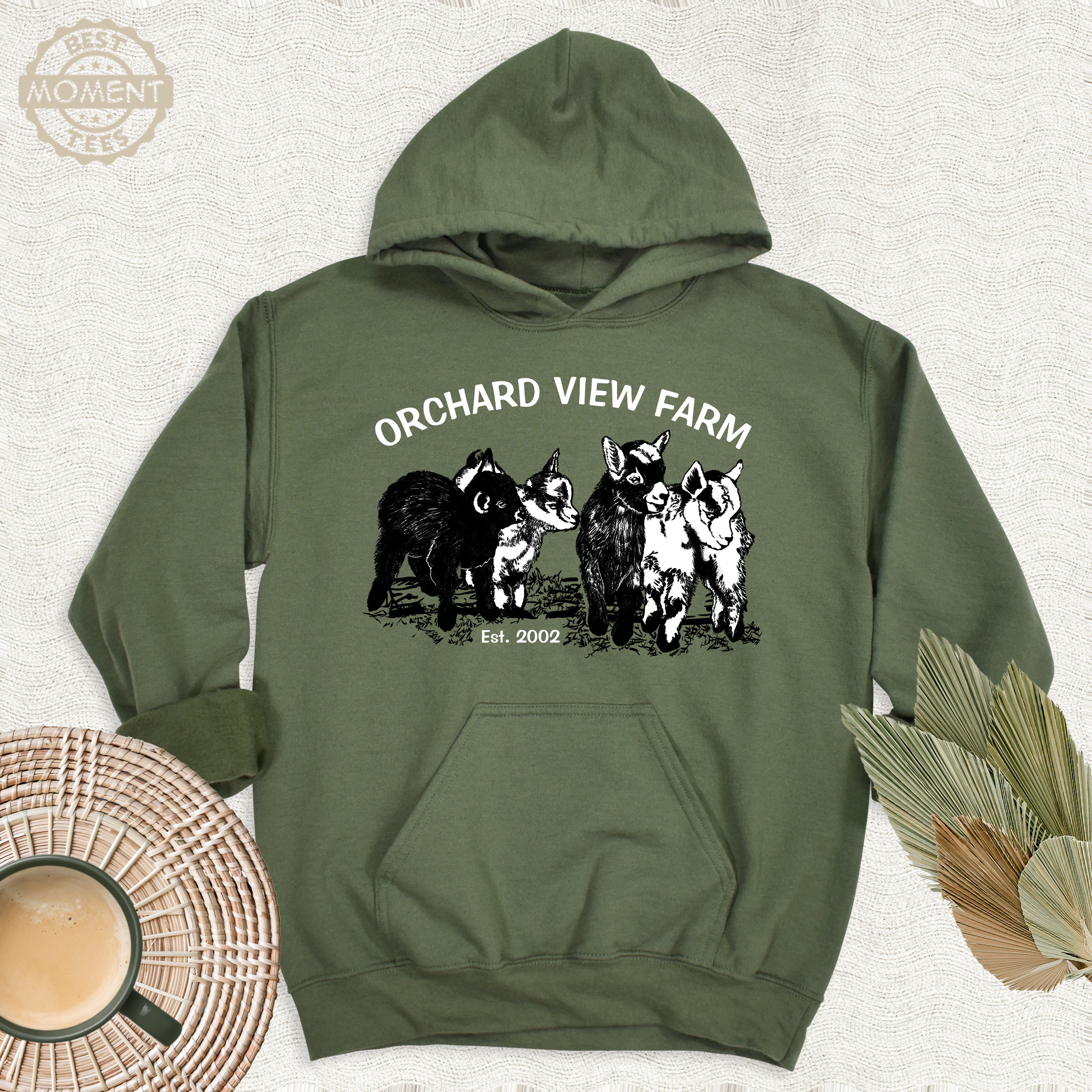 Pygmy Goats Family Farm Est Sweatshirt, Custom Farmer Goat Owner Long ...