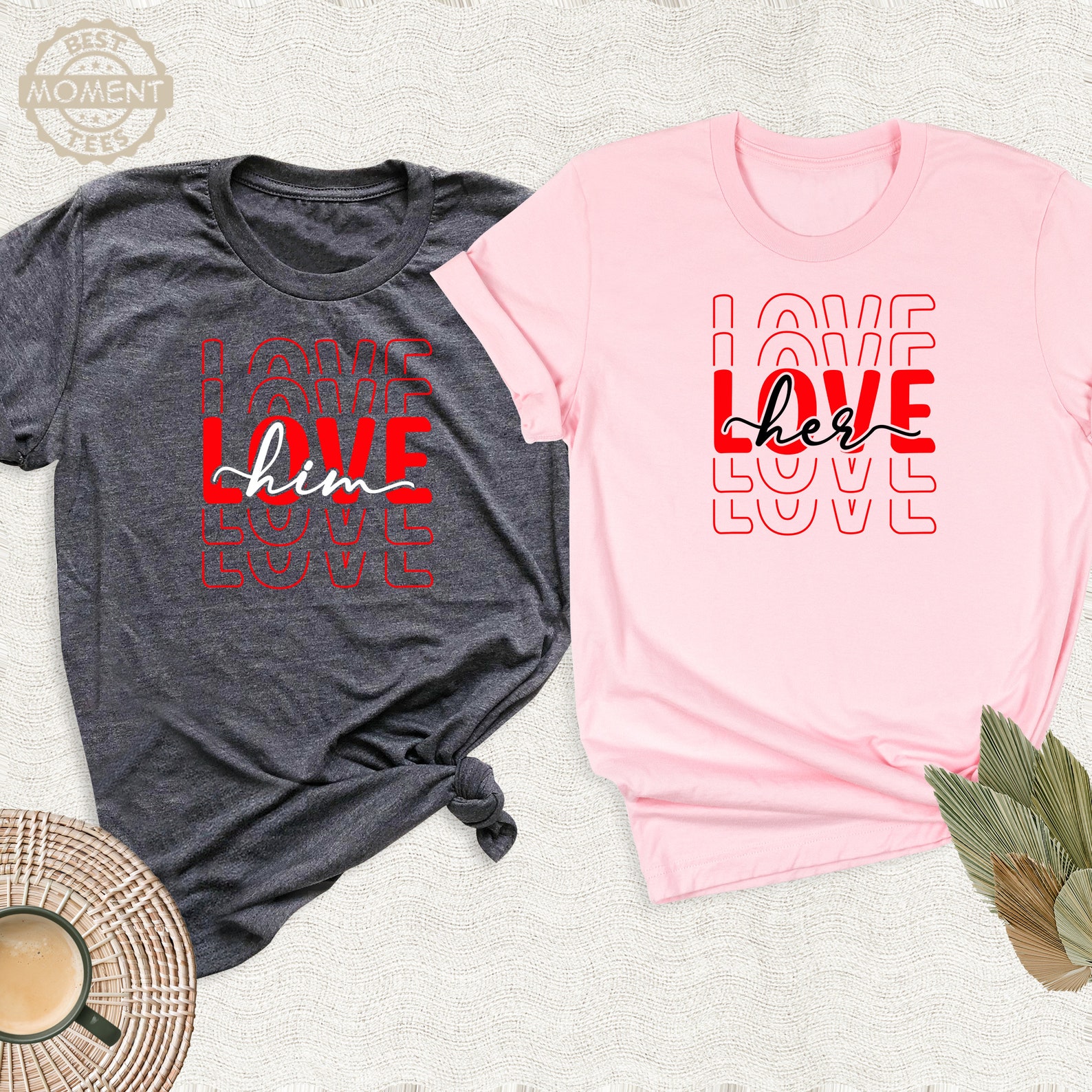 Valentines Day Matching Couple Shirt, Wedding Anniversary Love Cute ...