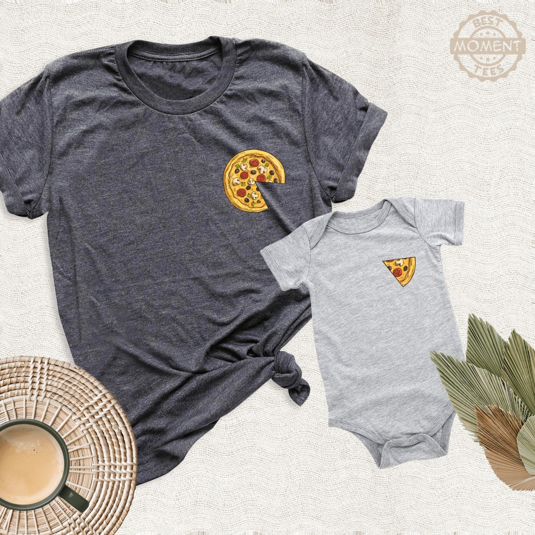 Pizza and Pizza Slice Pocket Print Shirt, Family Birthday Party Funny ...