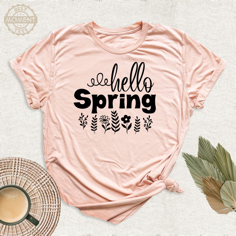 Hello Spring Season Shirt, Spring Flower Tshirt, Freedom Outfit, Easter ...