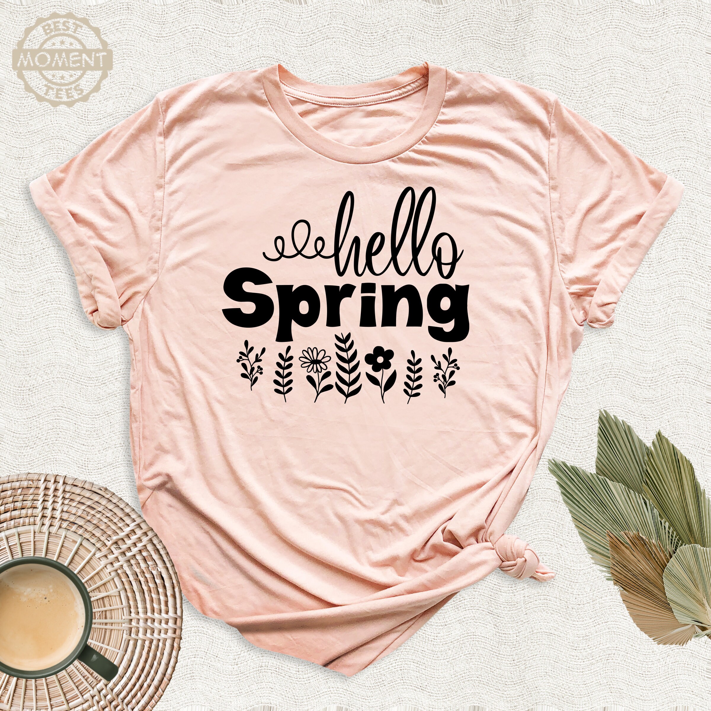 Hello Spring Season Shirt, Spring Flower Tshirt, Freedom Outfit, Easter ...