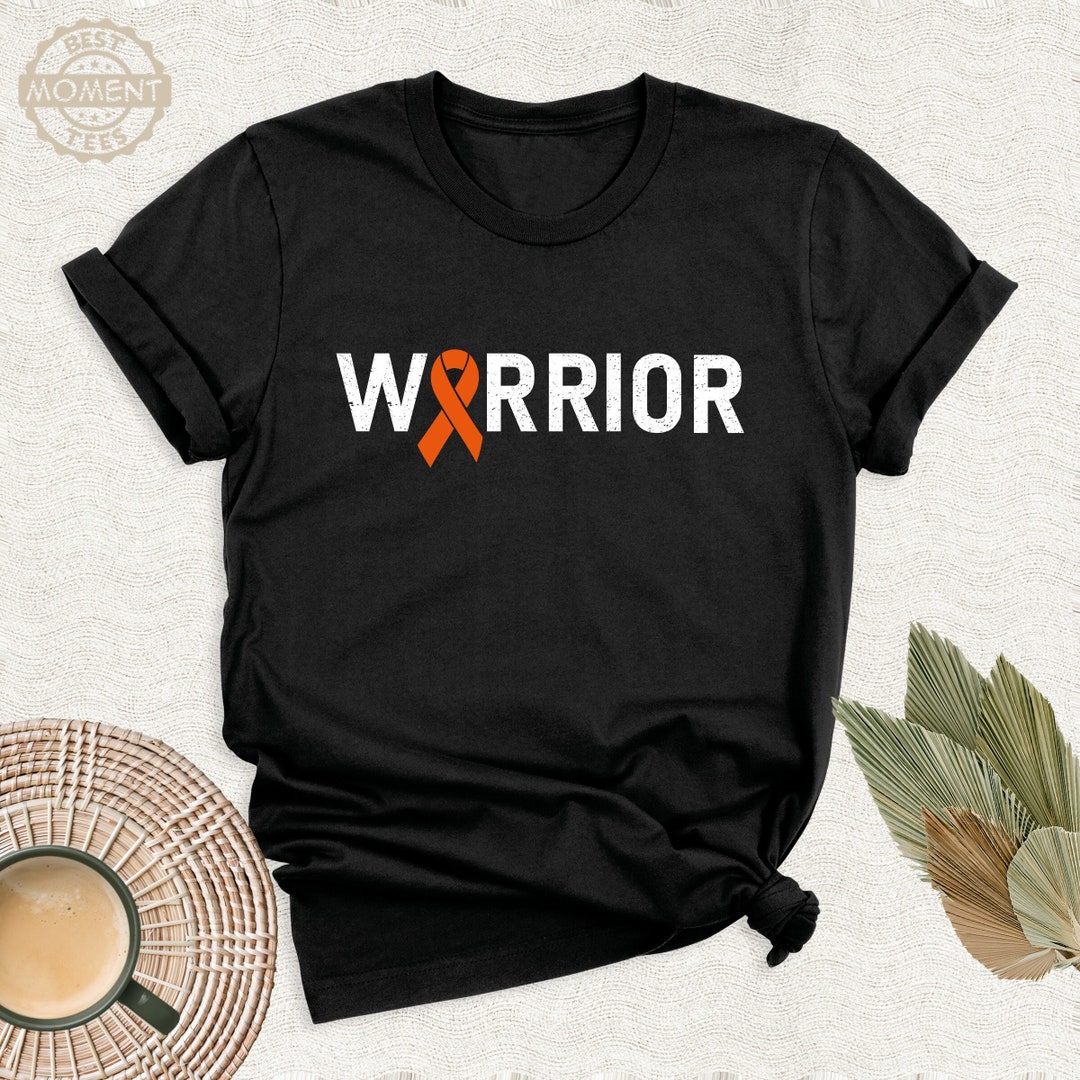 Orange Ribbon Leukemia Warrior Shirt, Support Squad Kidney Cancer ...