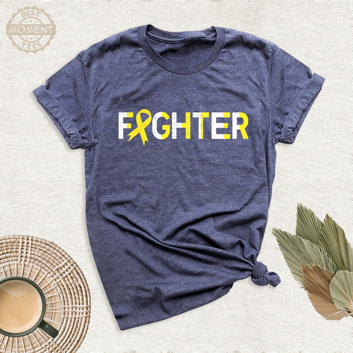 Sarcoma Cancer Fighter Support Team Custom Shirt, Yellow Ribbon Bone ...