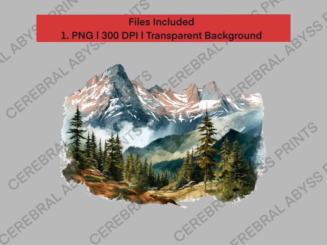 Mountain Range Clipart Mountain Png Sublimation File - Etsy