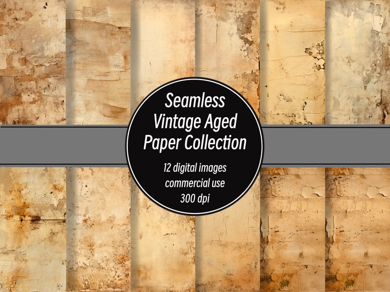 Seamless Vintage Aged Paper Old Book Pages Scrapbooking Kit Vintage ...