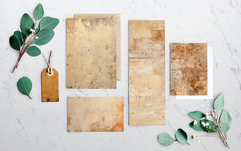 Seamless Vintage Aged Paper Old Book Pages Scrapbooking Kit Vintage ...