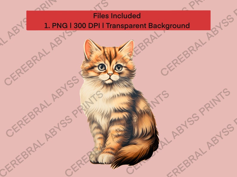 Cute Fluffy Cat Png Clip Art Cats Clipart Cat Lover Gift Kitten Png ...