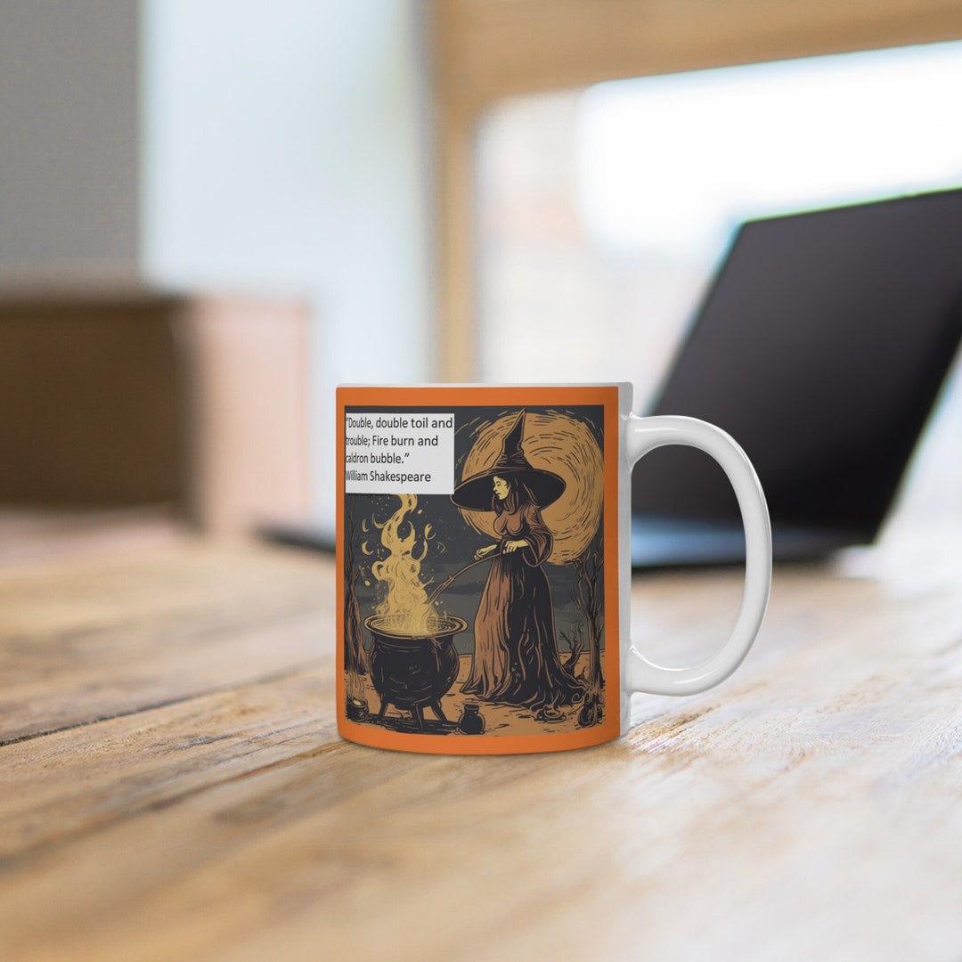 Halloween Witch Mug Witch Cooking Double Double Toil and - Etsy