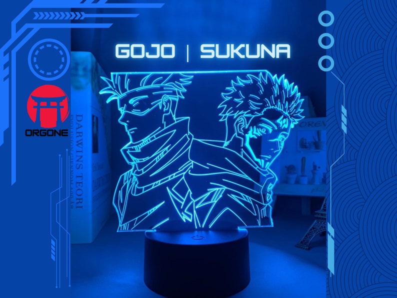 Gojo & Sukuna: Custom LED Lamp Lighting Inspired by JJK - Etsy