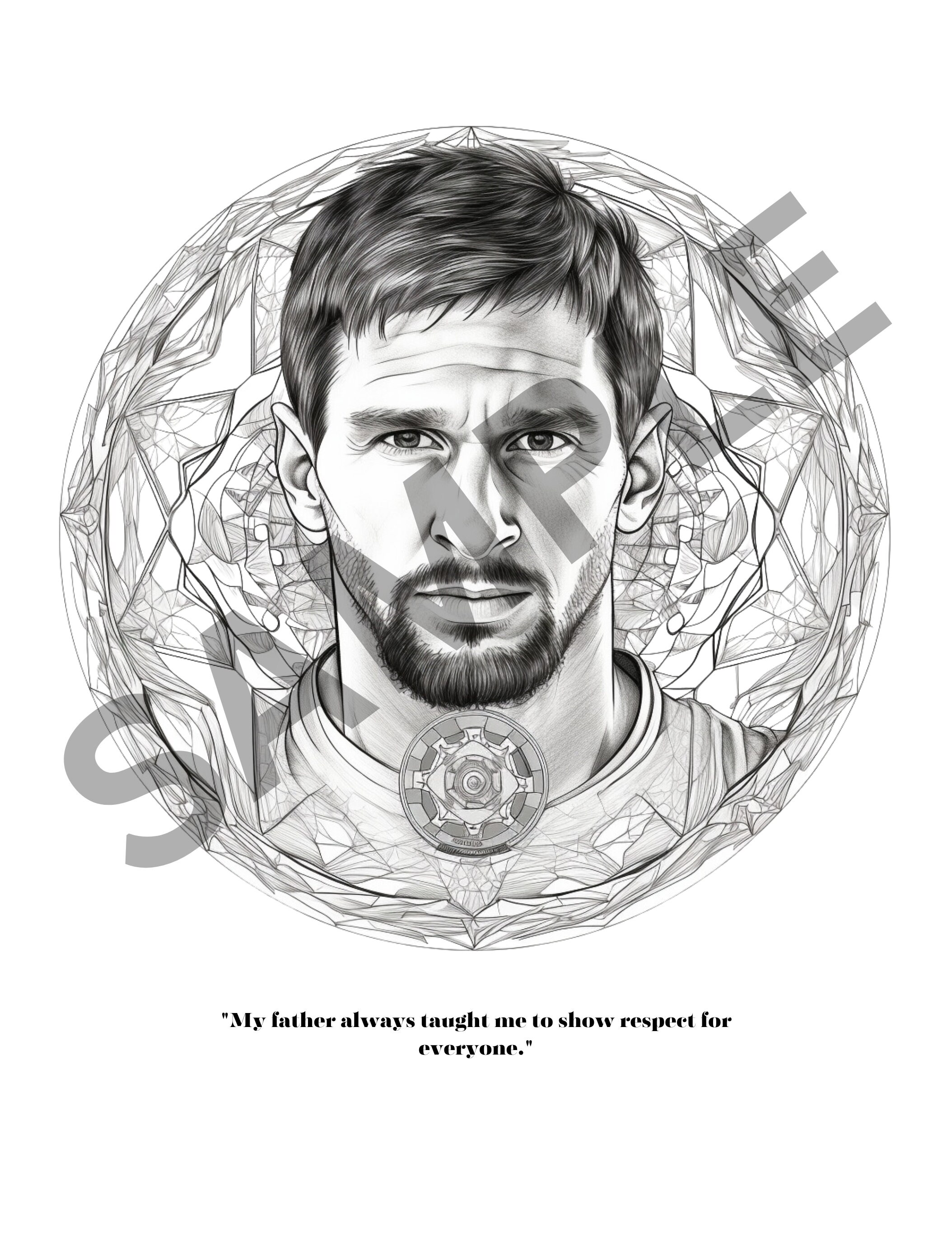 LIONEL MESSI: Collection of 60 Lionel Messi - Inspired Mandalas ...
