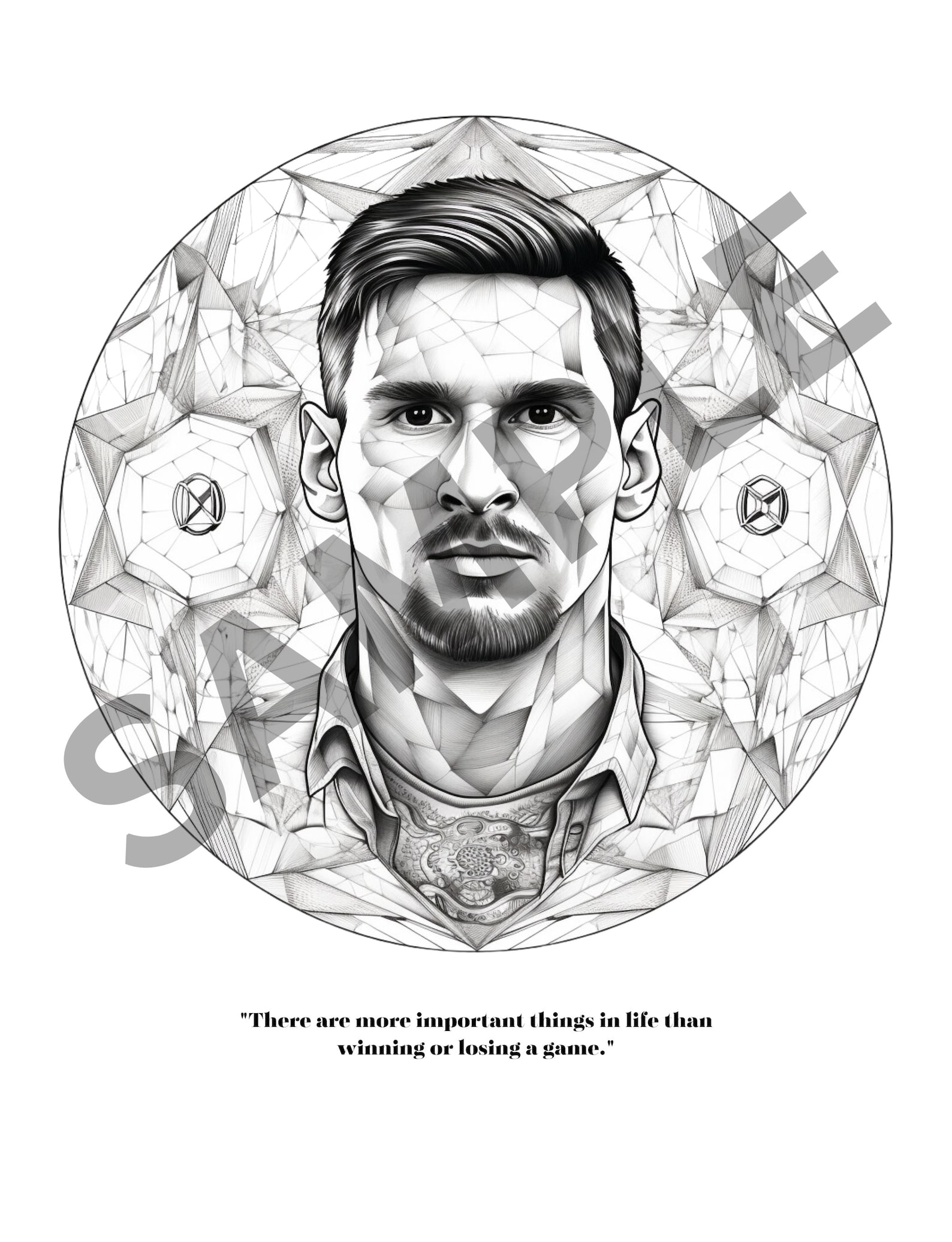 LIONEL MESSI: Collection of 60 Lionel Messi - Inspired Mandalas ...
