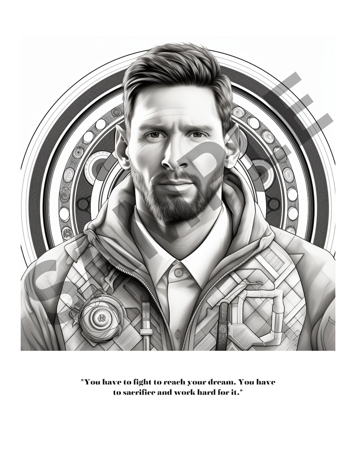 LIONEL MESSI: Collection of 60 Lionel Messi - Inspired Mandalas ...