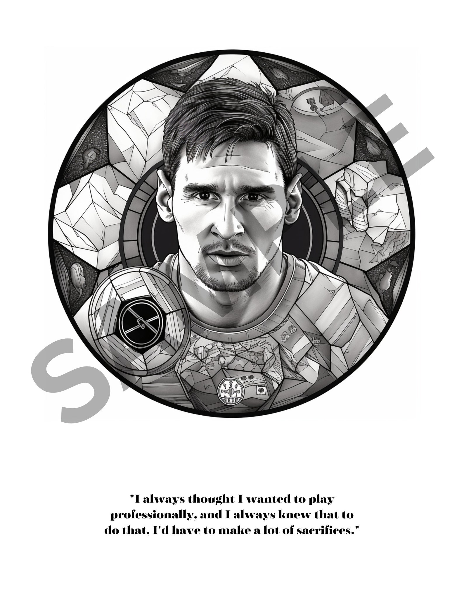 LIONEL MESSI: Collection of 60 Lionel Messi - Inspired Mandalas ...
