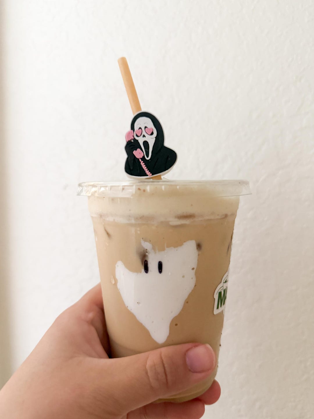 3D Printed Straw Topper L Ghost Face Straw Topper L Halloween Drink ...
