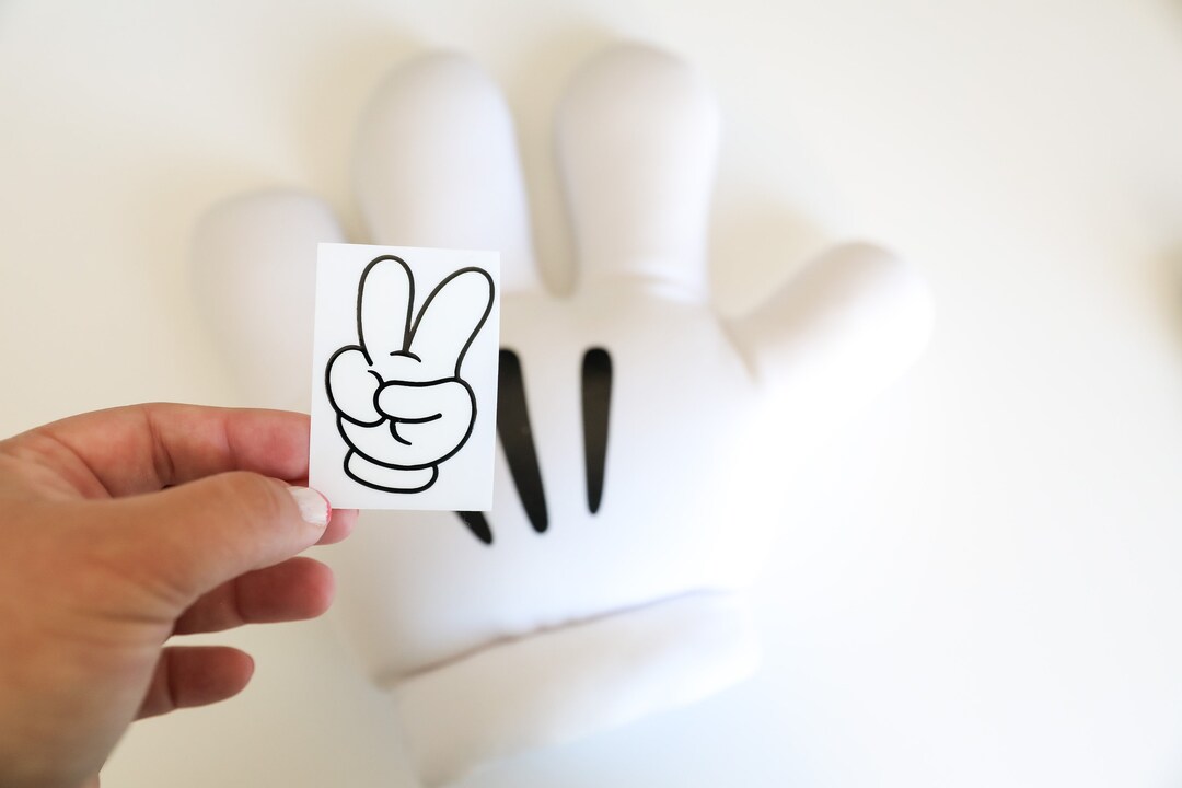 Magical Mouse Hand Peace Sign Car Decal - Etsy