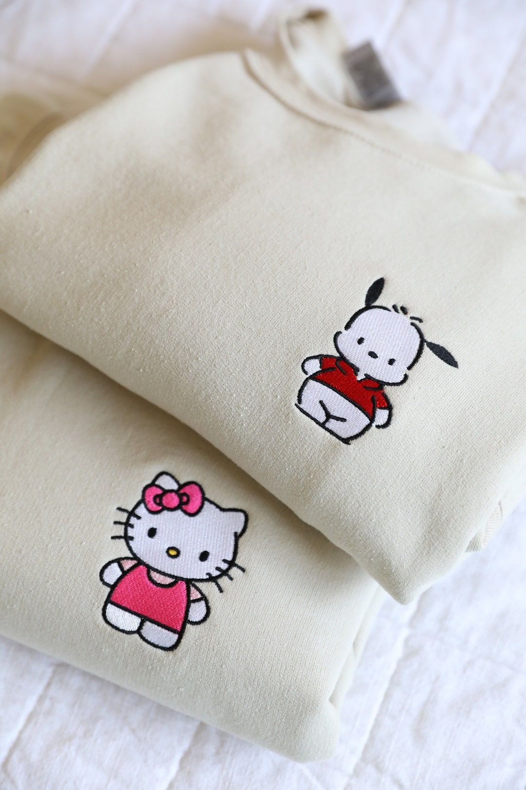 Embroidered Hello Kitty & Friends Crewneck Sweatshirt - Etsy