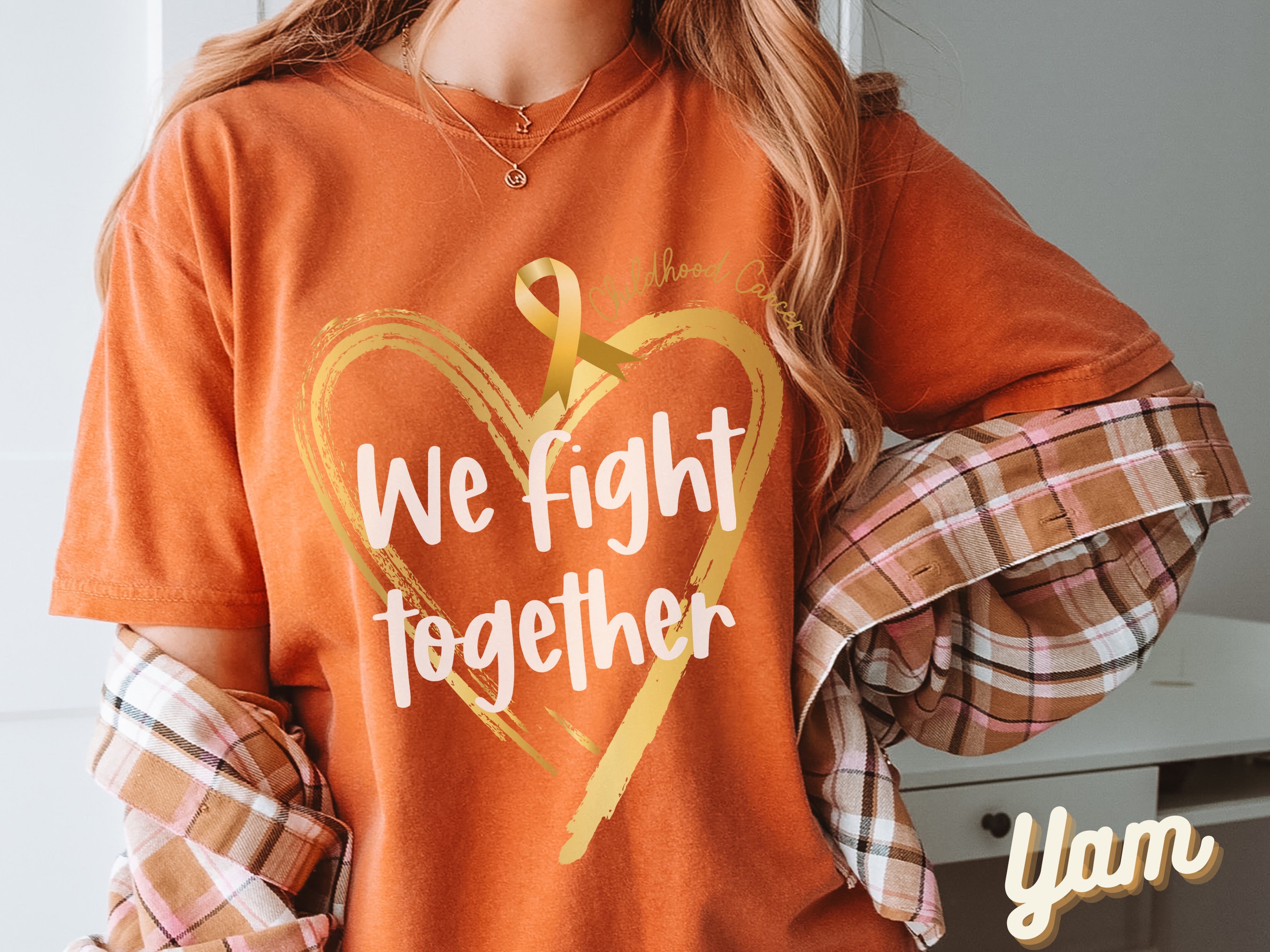 We Wear Gold for Childhood Cancer Awareness Shirt Gold Cancer - Etsy