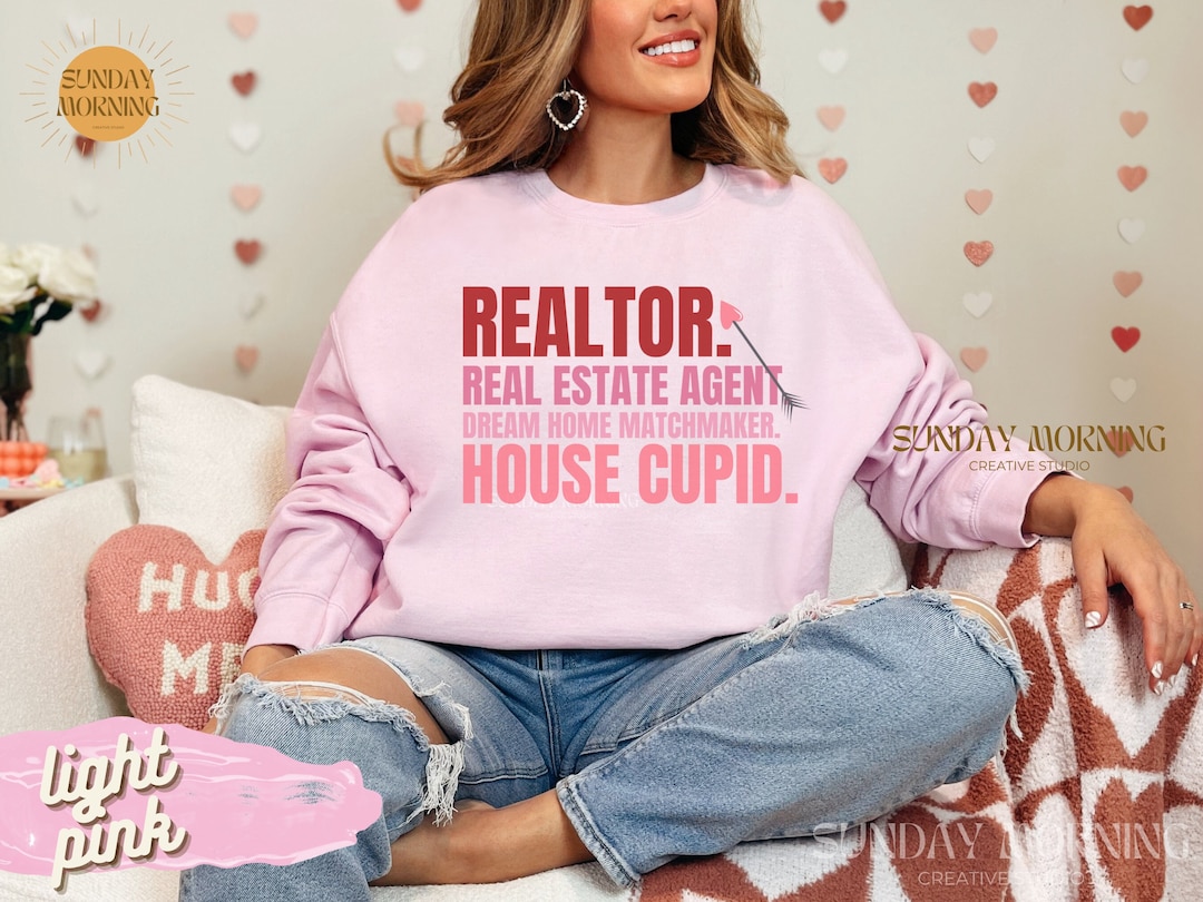 Valentine's Day Real Estate Agent Sweatshirt, Realtor Love Day Sweater ...
