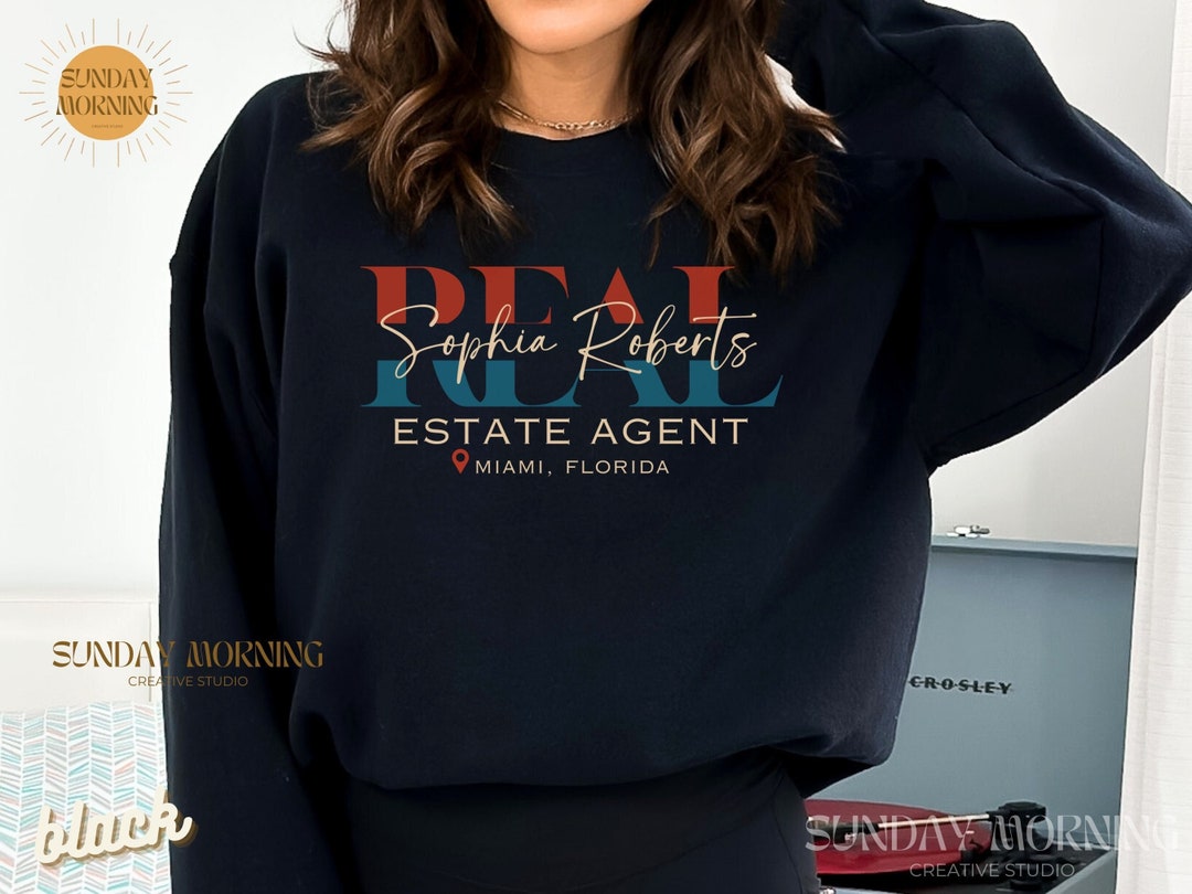 Personalized Real Estate Agent Sweatshirt,retro Realtor Sweatshirt,real ...