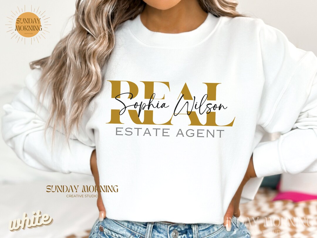 Personalized Real Estate Agent Sweatshirt, Realtor Sweatshirt, Real ...