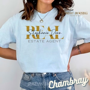 Personalized Real Estate Agent T-shirt,custom Realtor Shirt,real Estate ...