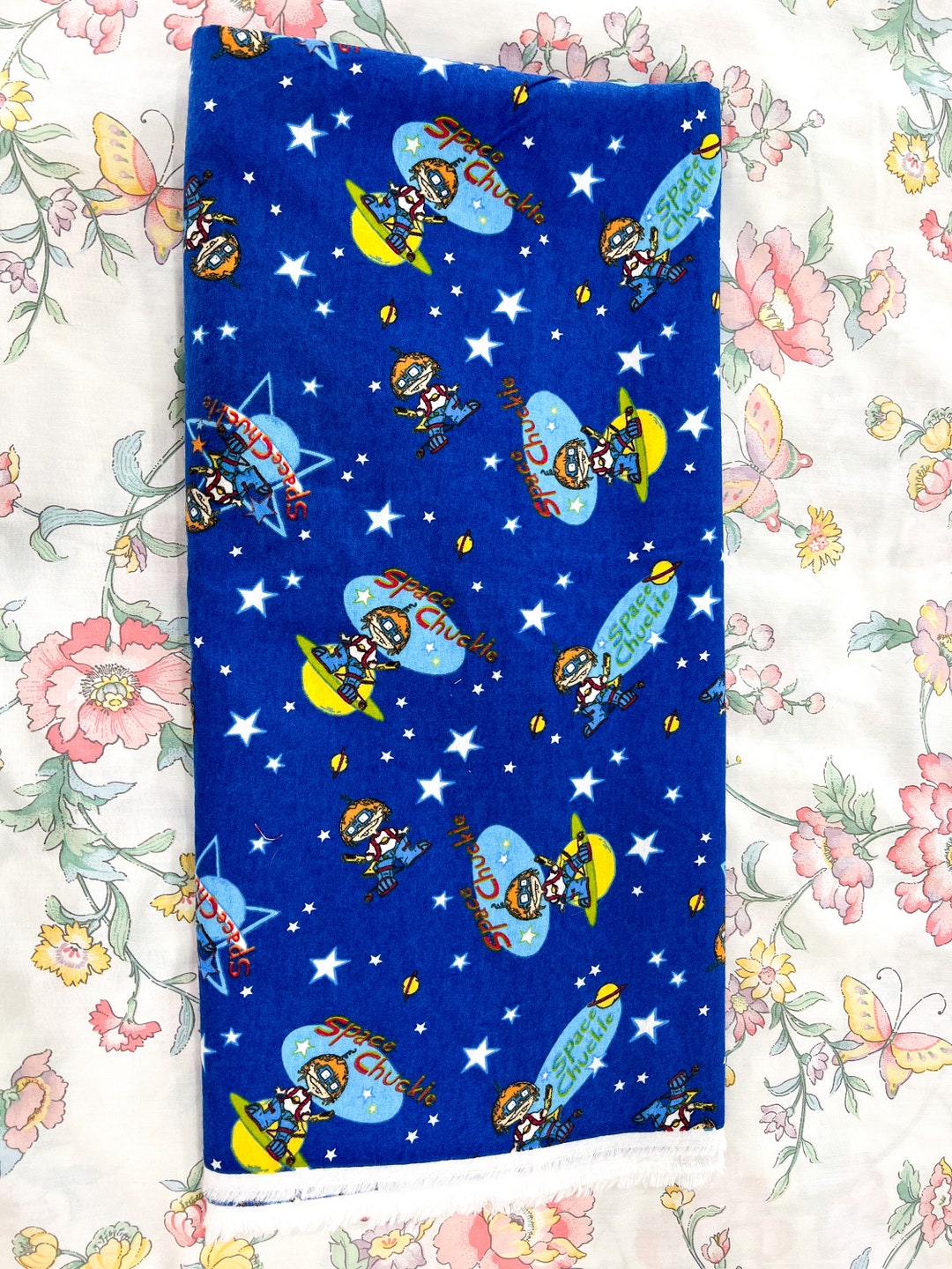 Vintage Fabric Rugrats Fabric Space Chuckie Fabric - Etsy