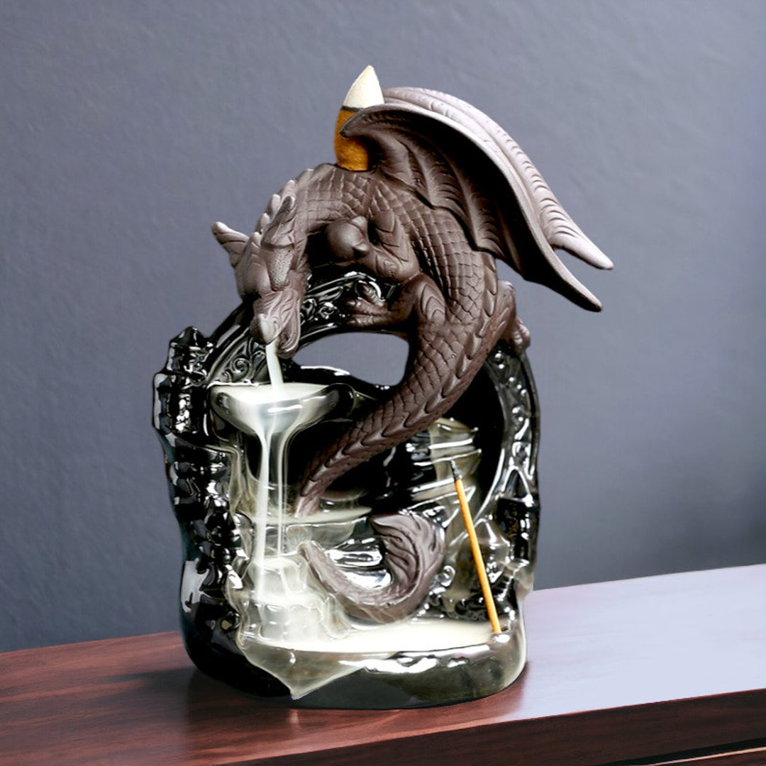 Black Dragon Incense Burner Decorative Incense Cone Holder Incense ...