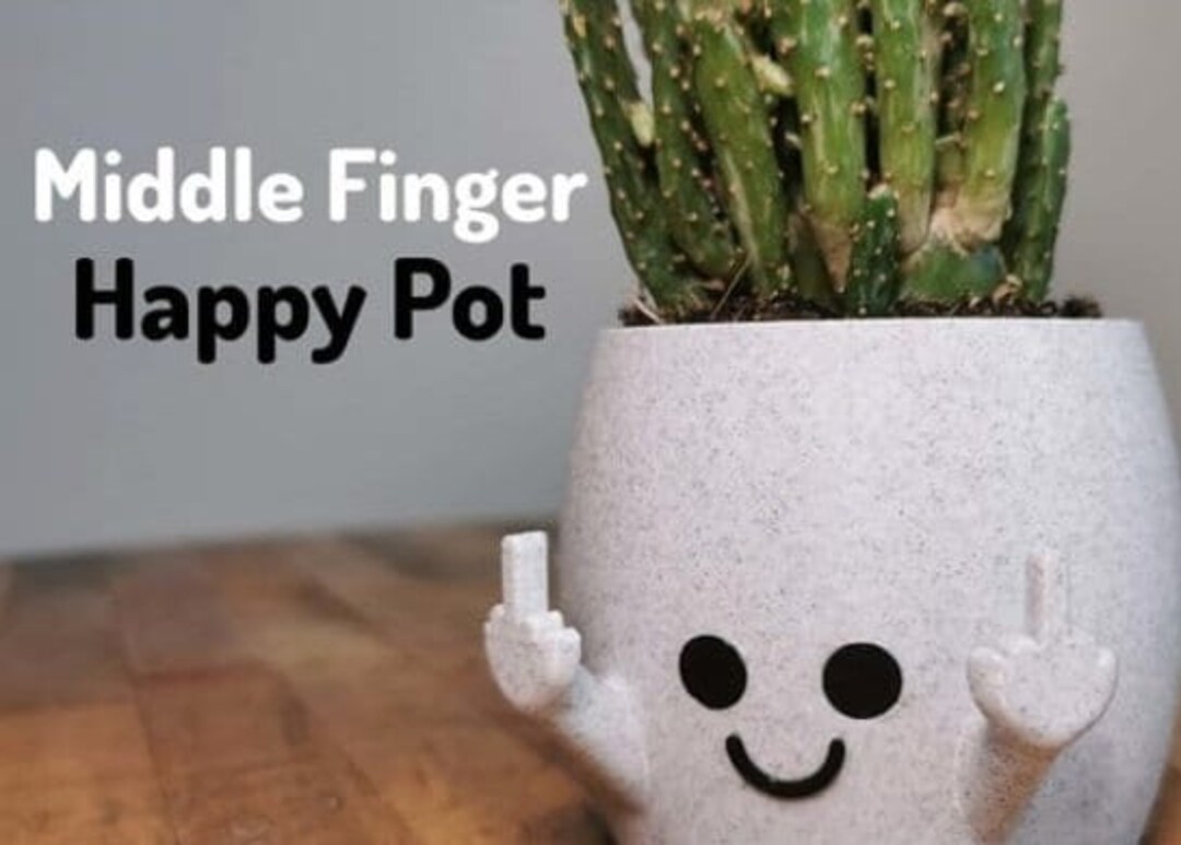 Middle Finger Happy Pot - Etsy