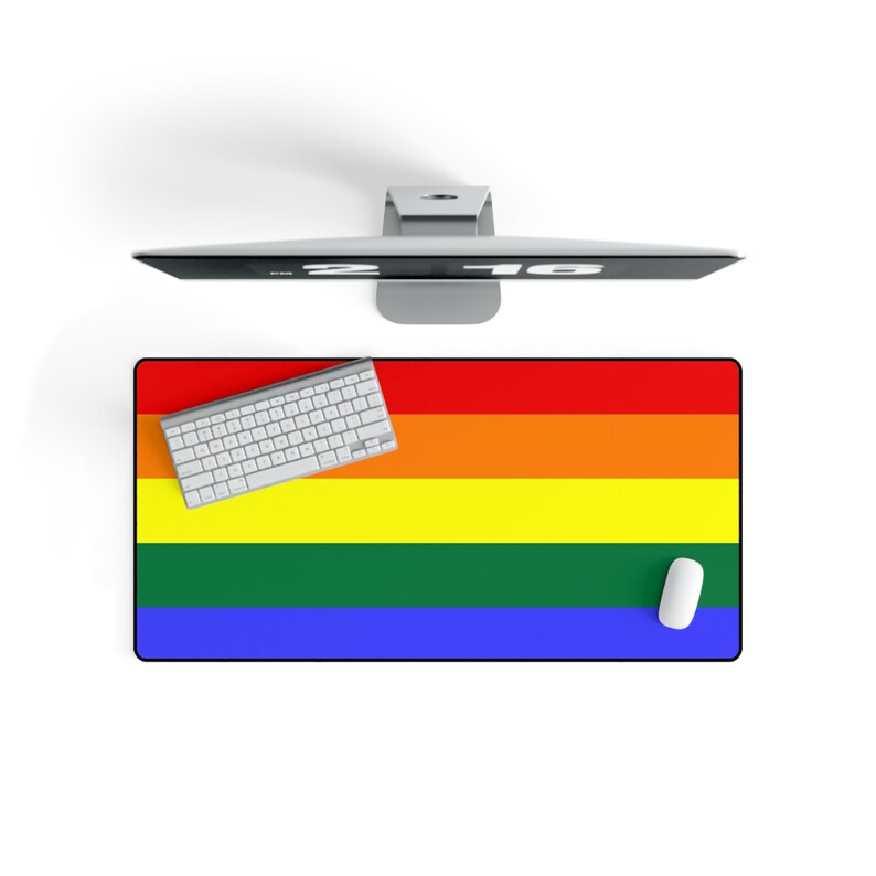 Pride Flag Simplistic Pride Flag LGBTQIA Large Gaming Desk - Etsy