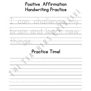 Positive Affirmation Worksheets for Kids - Etsy