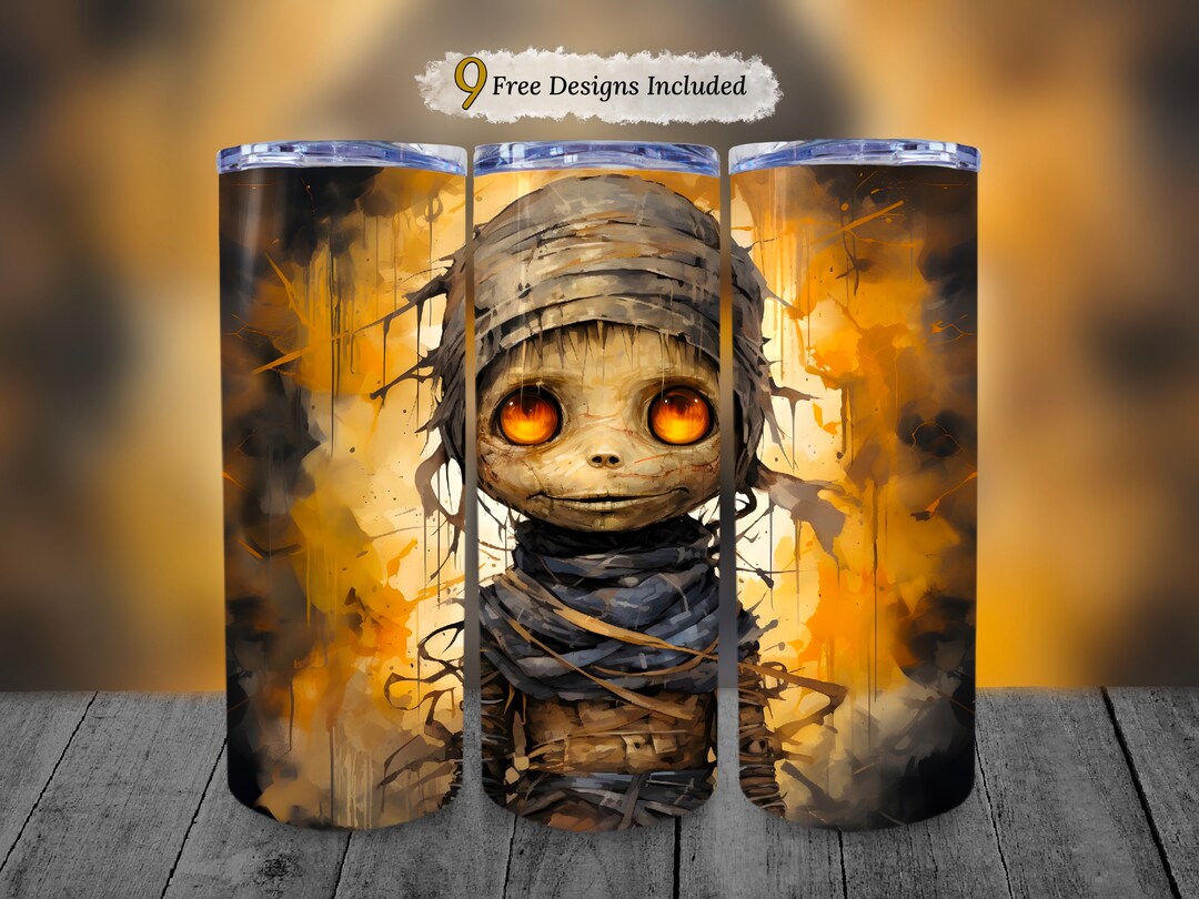Cute Halloween Mummy Tumbler Sublimation Wrap Tumbler Design - Etsy