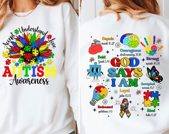 God Says I Am Autism Png, Accept Understand Love Autism Awareness ...