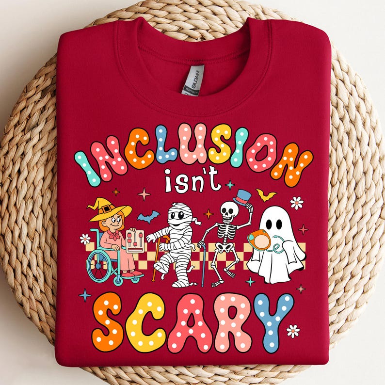 Inclusion Isn't Scary Halloween PNG, Halloween Sped Teacher Tee ...