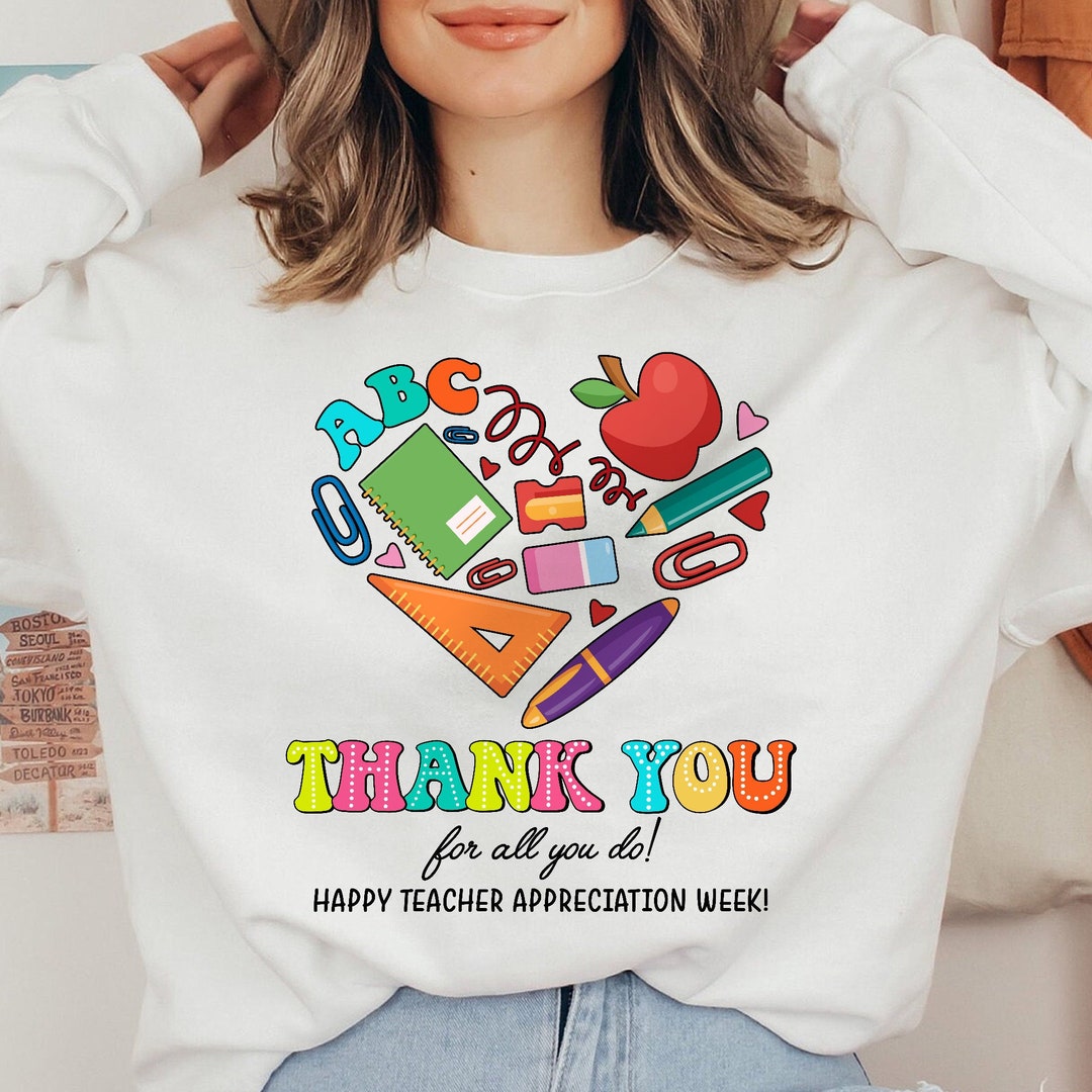Editable Teacher Appreciation Week PNG, Thank You Teacher PNG, School ...